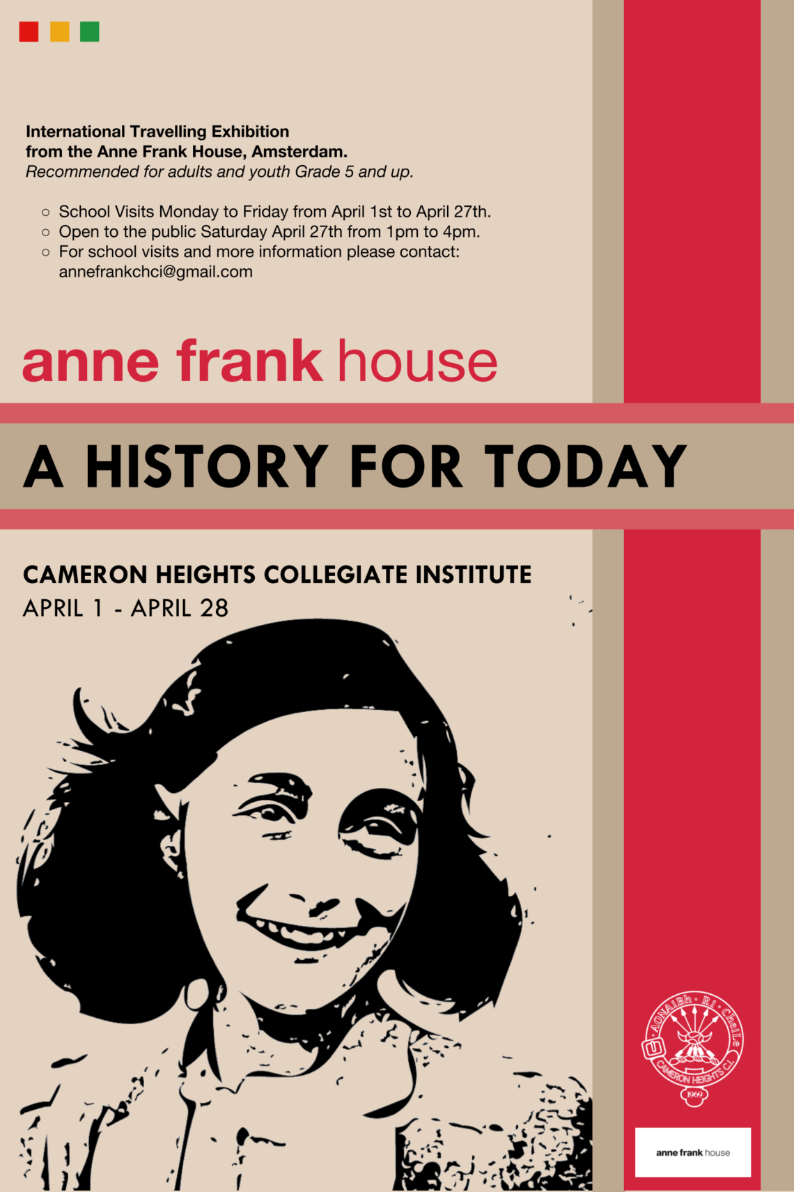 Anne Frank Exhibition – Public Viewings April 16th – 6-8 pm and April ...